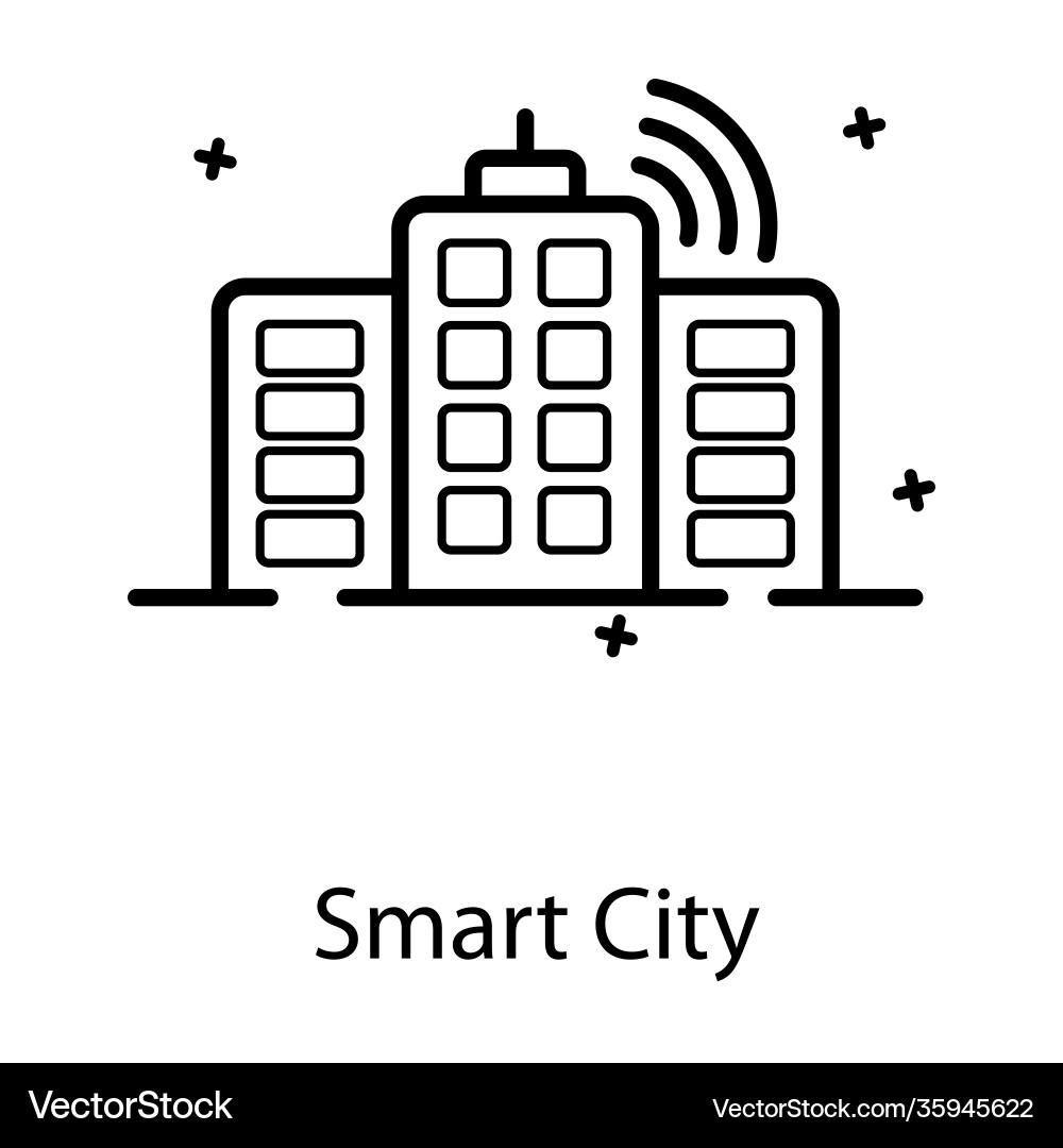 Smart city Royalty Free Vector Image - VectorStock