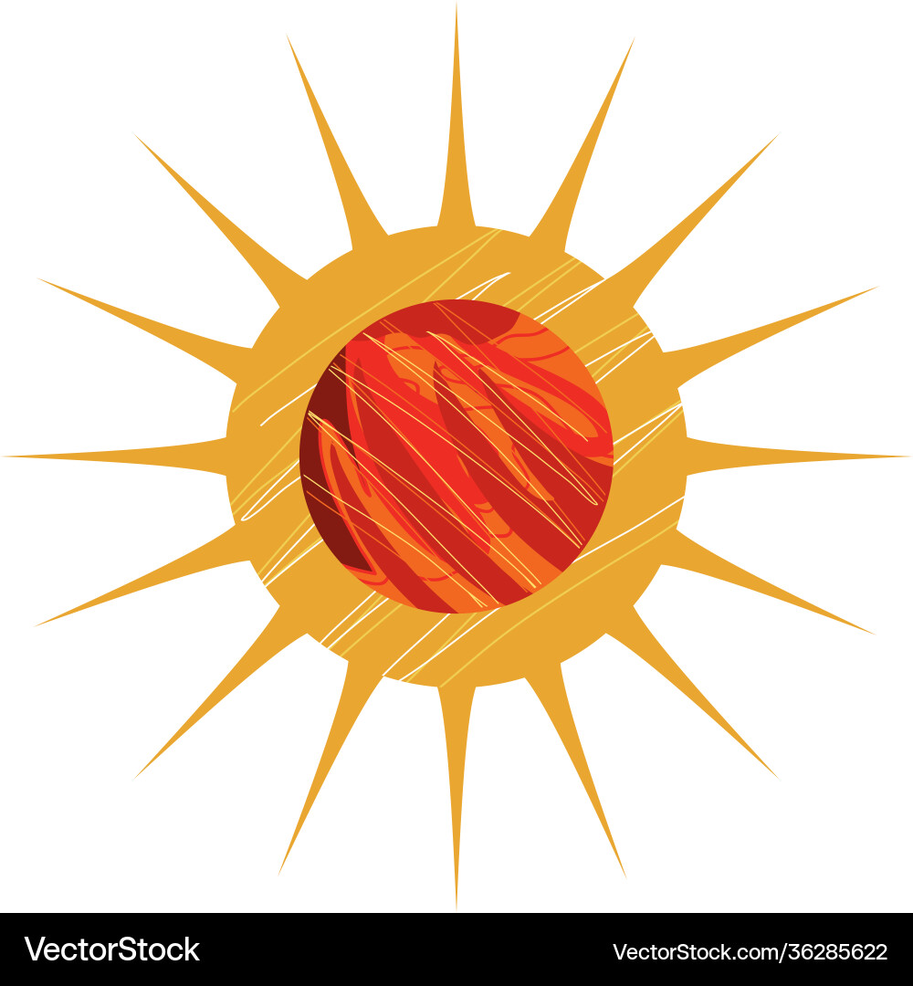 Space sun cosmos universe icon isolated Royalty Free Vector