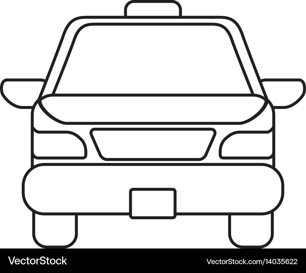 Taxi cab vehicle Royalty Free Vector Image - VectorStock