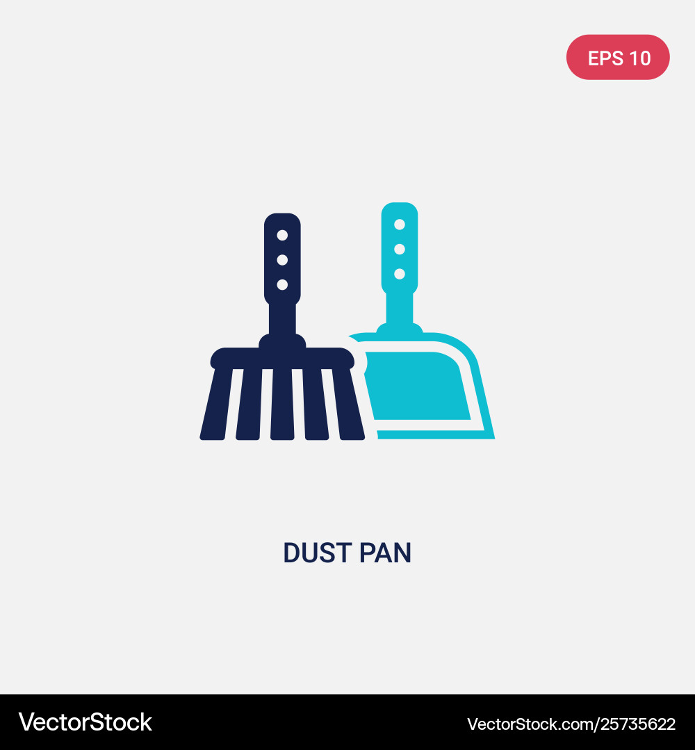 Two color dust pan icon from cleaning concept Vector Image