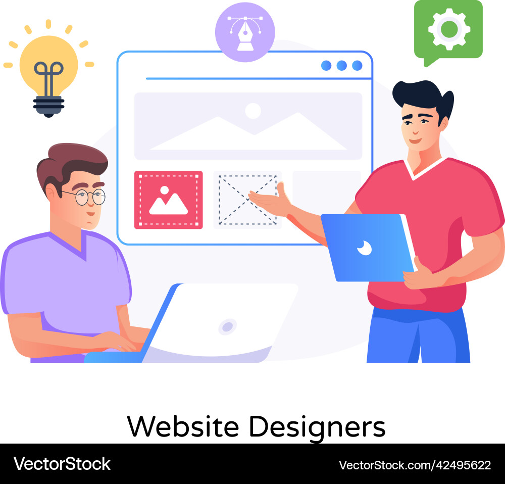Website designers Royalty Free Vector Image - VectorStock