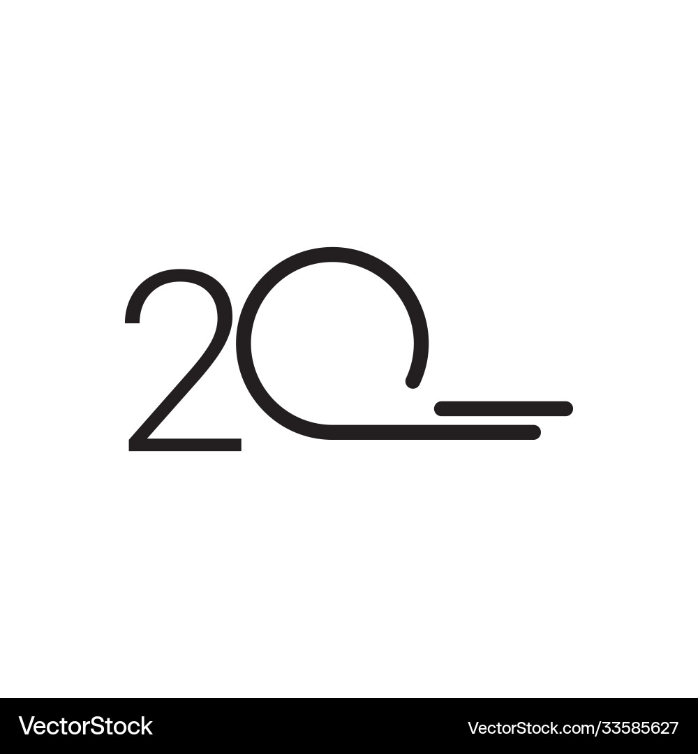 20 years anniversary celebration template design Vector Image