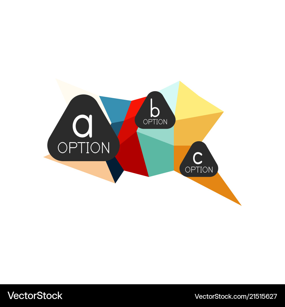 Abstract colorful geometric option infographics Vector Image