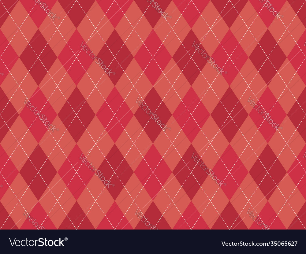 Argyle pattern seamless fabric texture background Vector Image