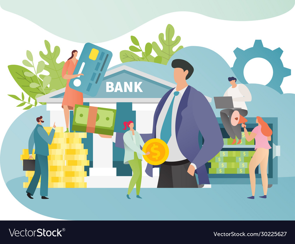Bank finance concept money investment Royalty Free Vector Bank finance concept money investment Royalty Free Vector
