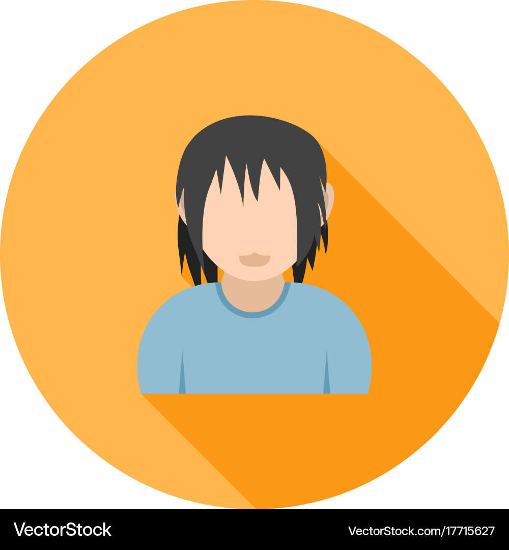 Boy with long wavy hair Royalty Free Vector Image