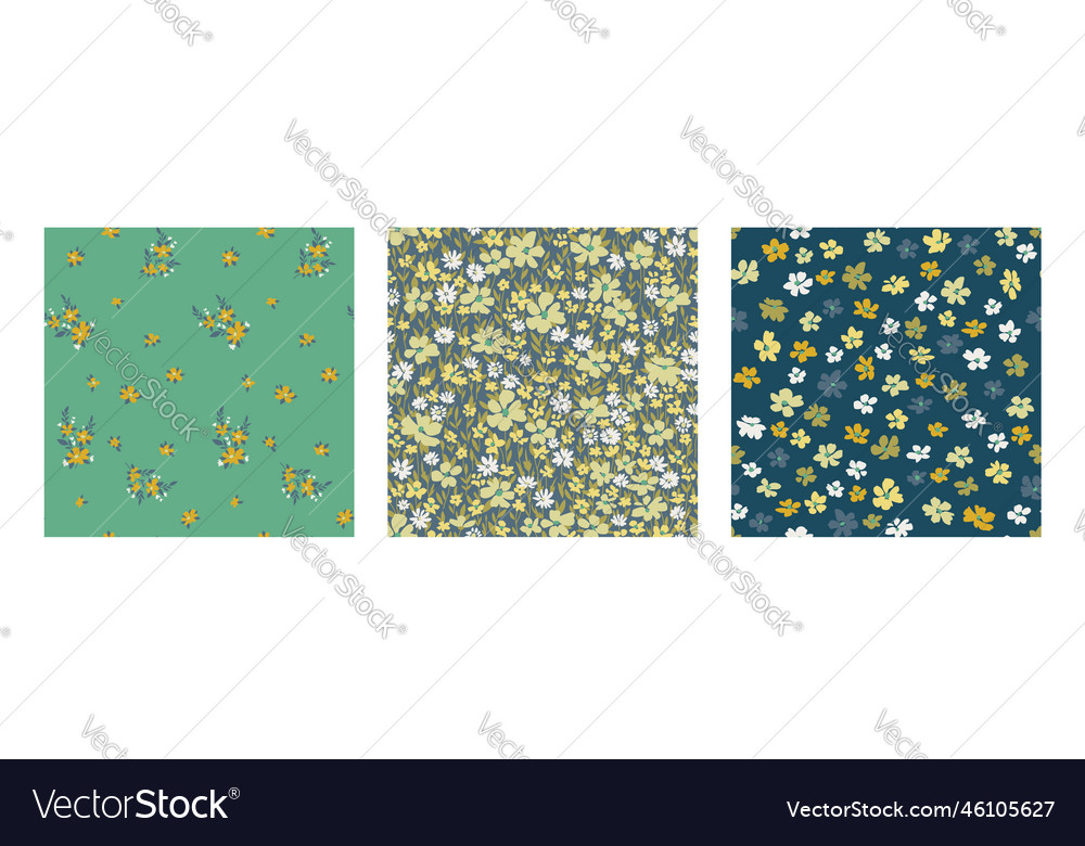 Design of spring print with flowers for textile Vector Image