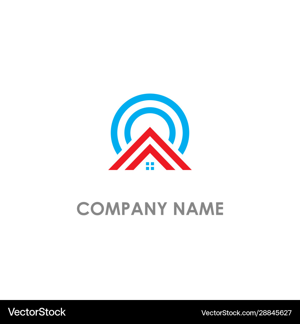 Home realty agent company logo Royalty Free Vector Image