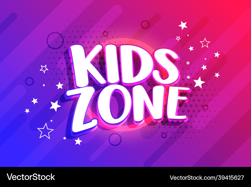 Kids entertainment zone background design Vector Image