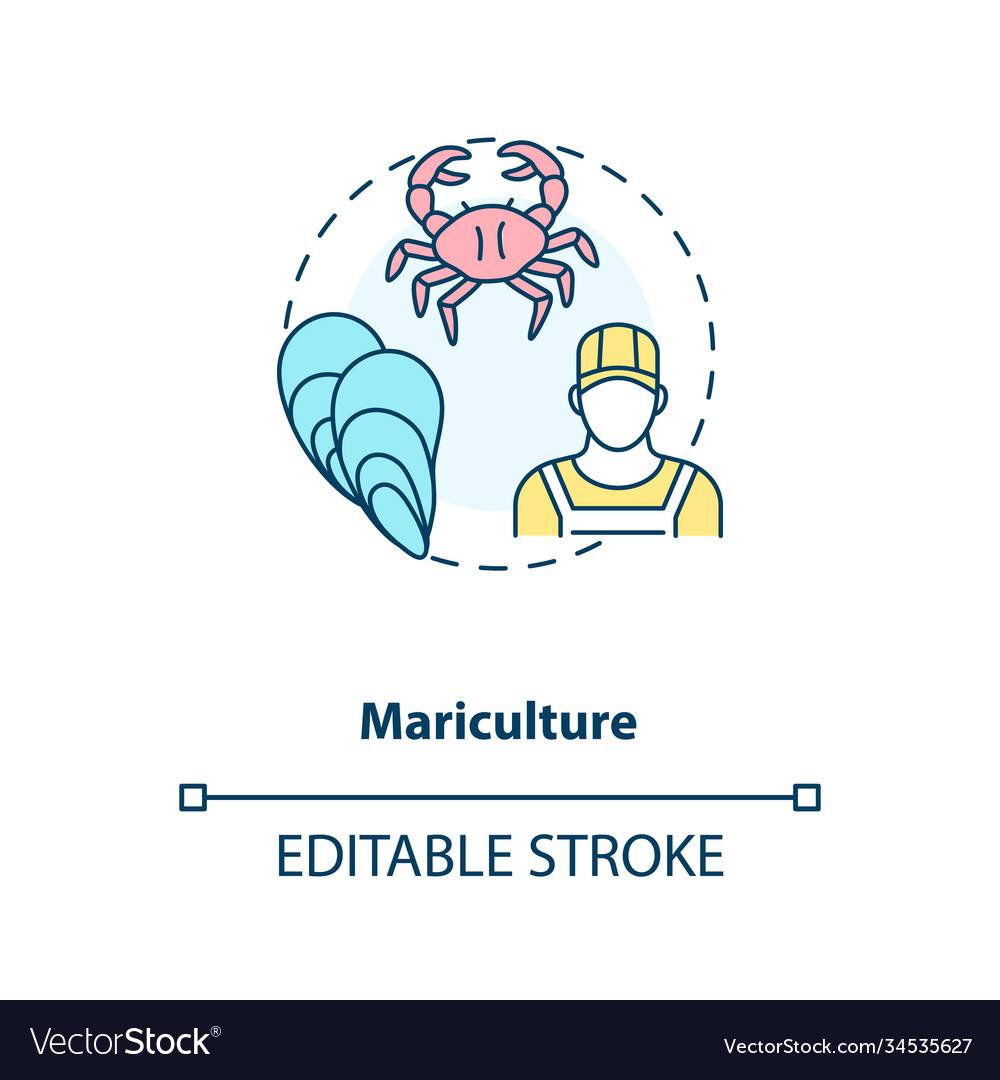 Mariculture concept icon Royalty Free Vector Image Mariculture concept icon Royalty Free Vector Image