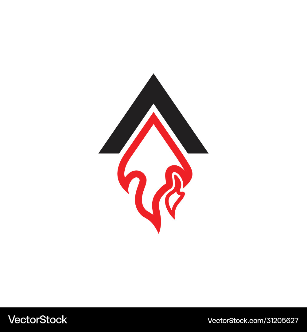 Motion arrow rocket fire symbol colorful logo Vector Image