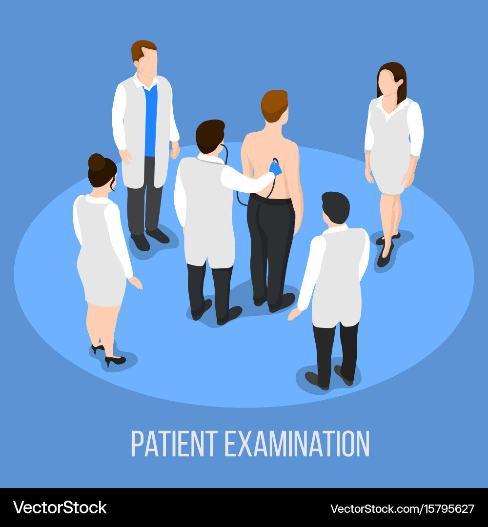 Patient examination medical background Royalty Free Vector