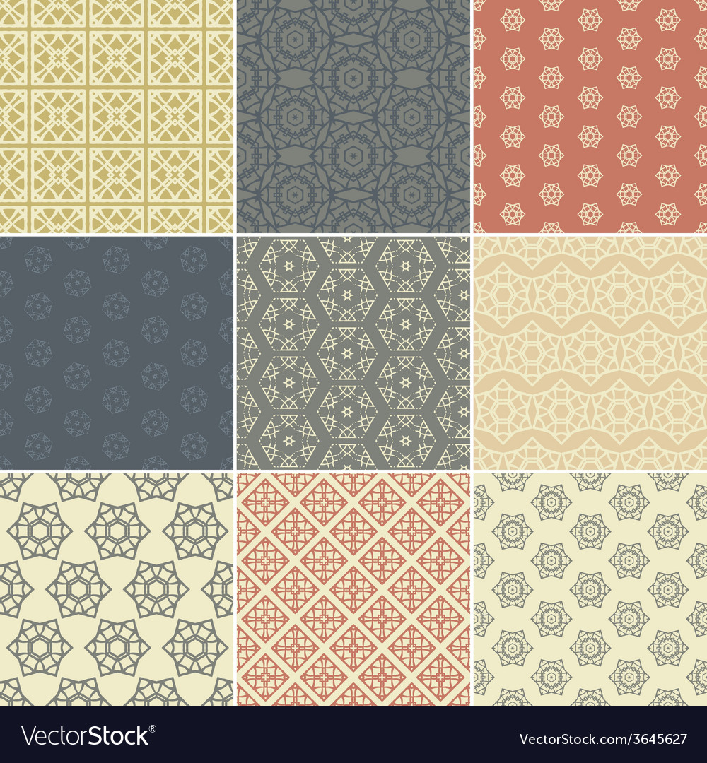Pattern set Royalty Free Vector Image - VectorStock