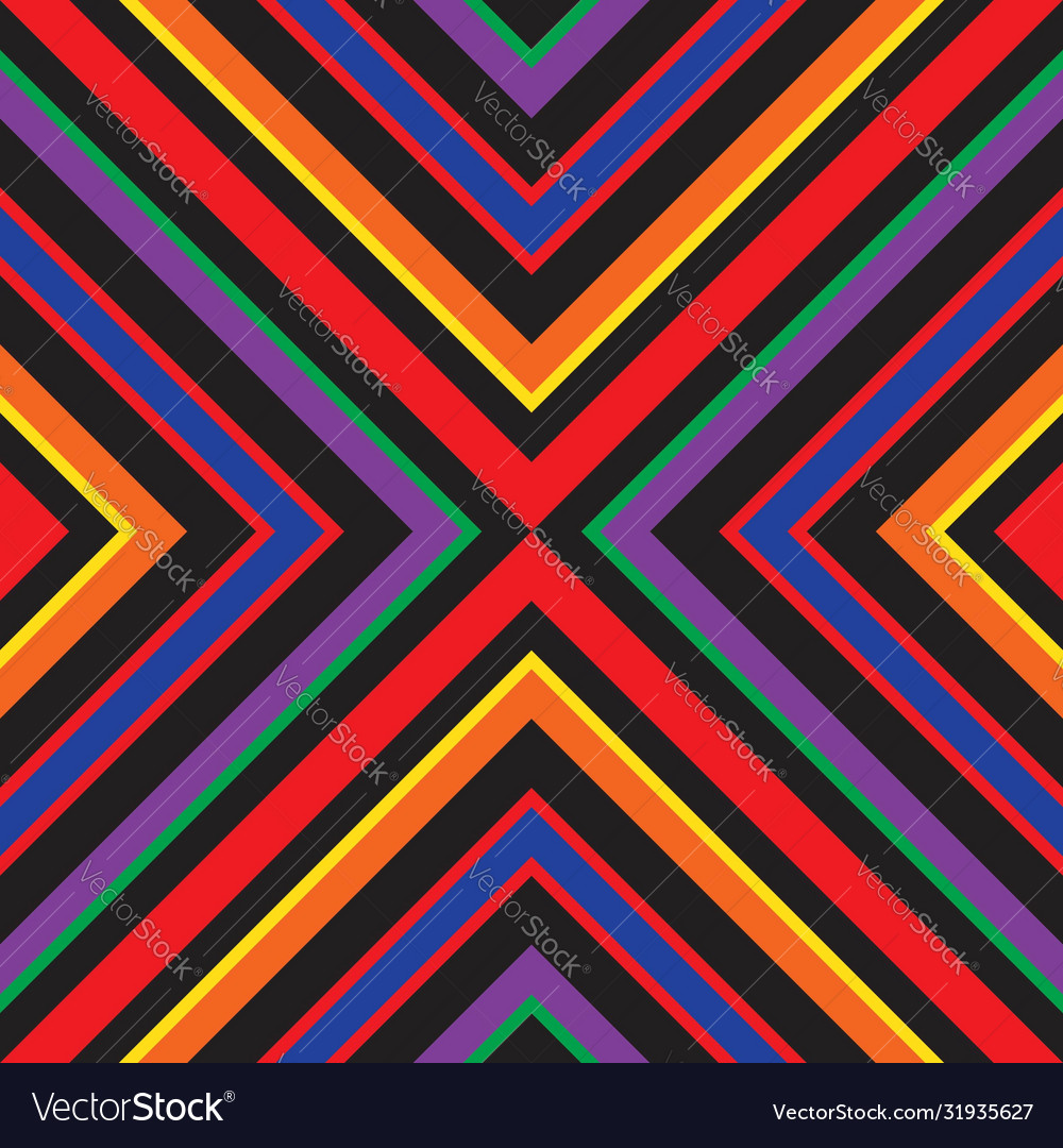 Rainbow argyle diagonal stripes seamless pattern Vector Image Rainbow argyle diagonal stripes seamless pattern Vector Image