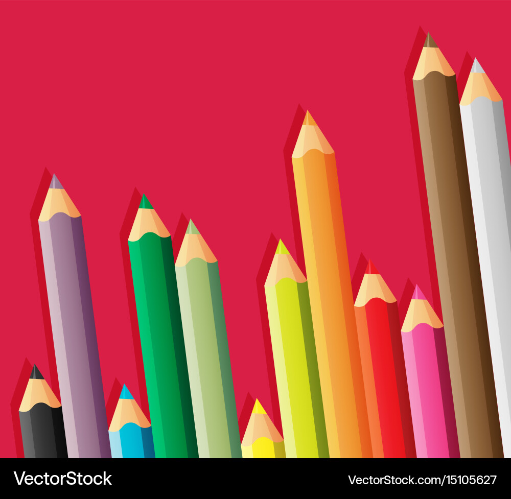 Set of colored pencils Royalty Free Vector Image