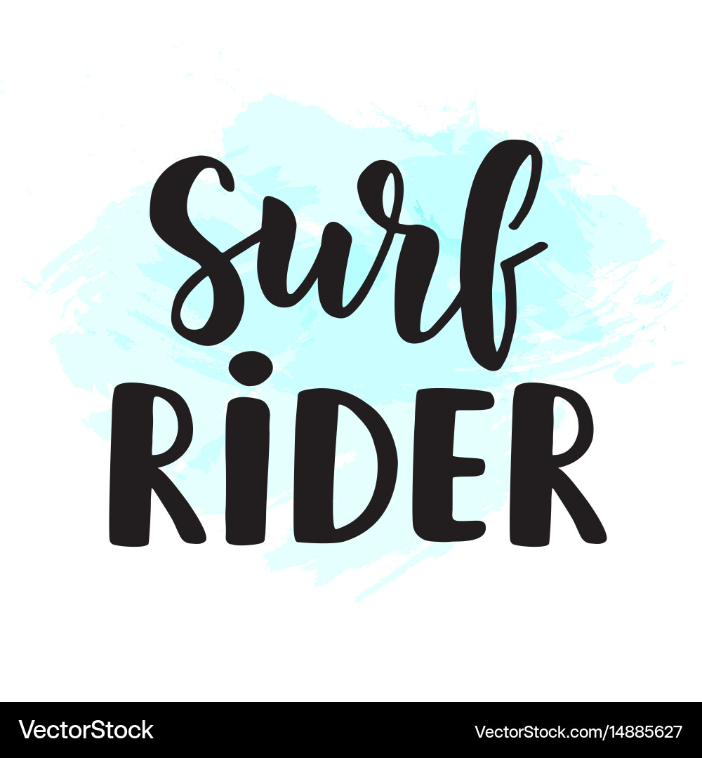 Surf rider poster surfing theme Royalty Free Vector Image