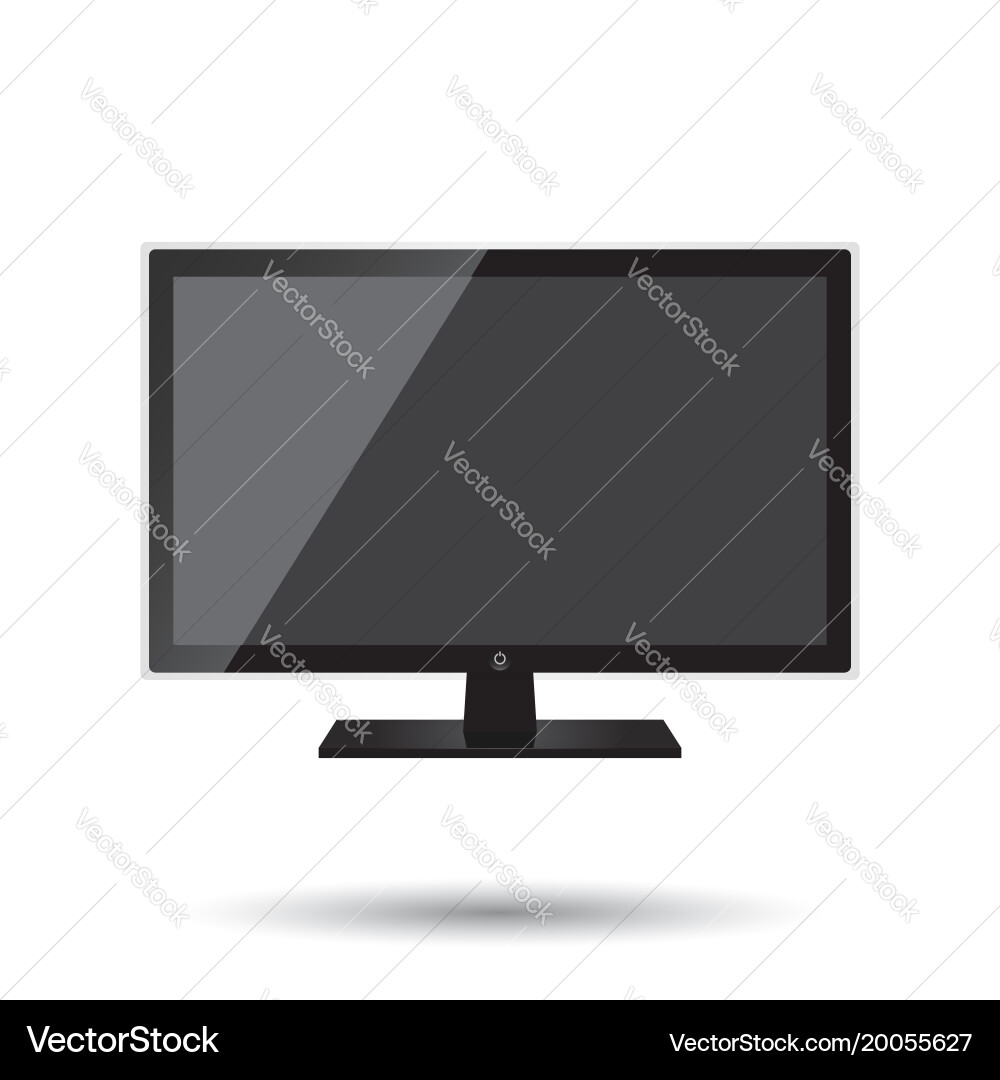 Tv icon in flat style isolated on white Royalty Free Vector