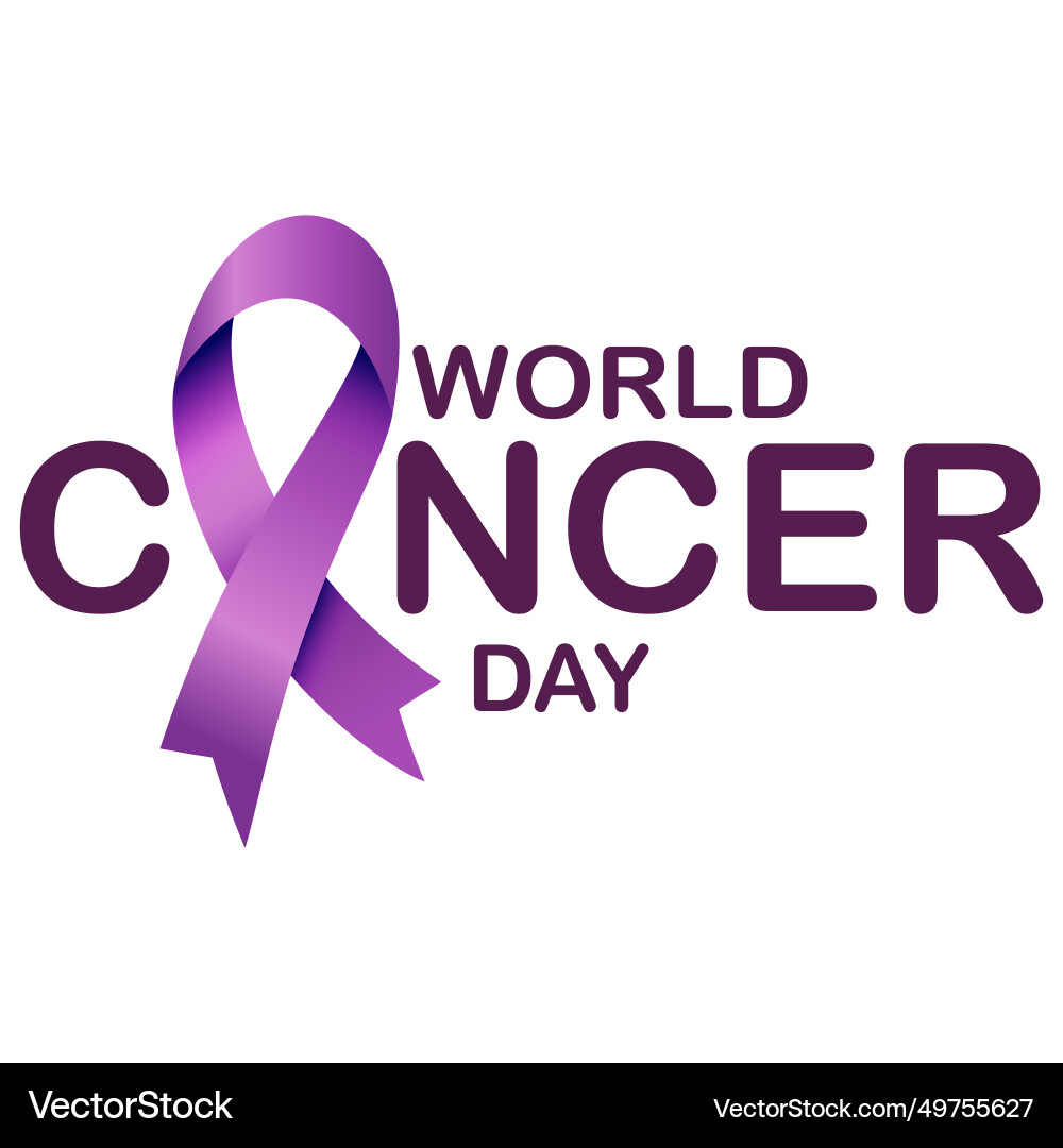 World cancer day design Royalty Free Vector Image