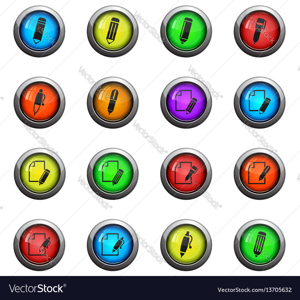 Edit icon set Royalty Free Vector Image - VectorStock