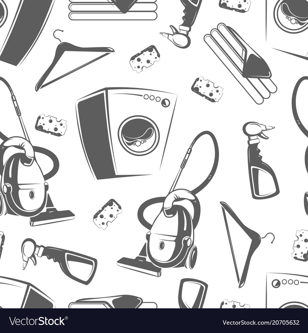 Housework laundry seamless pattern design Vector Image