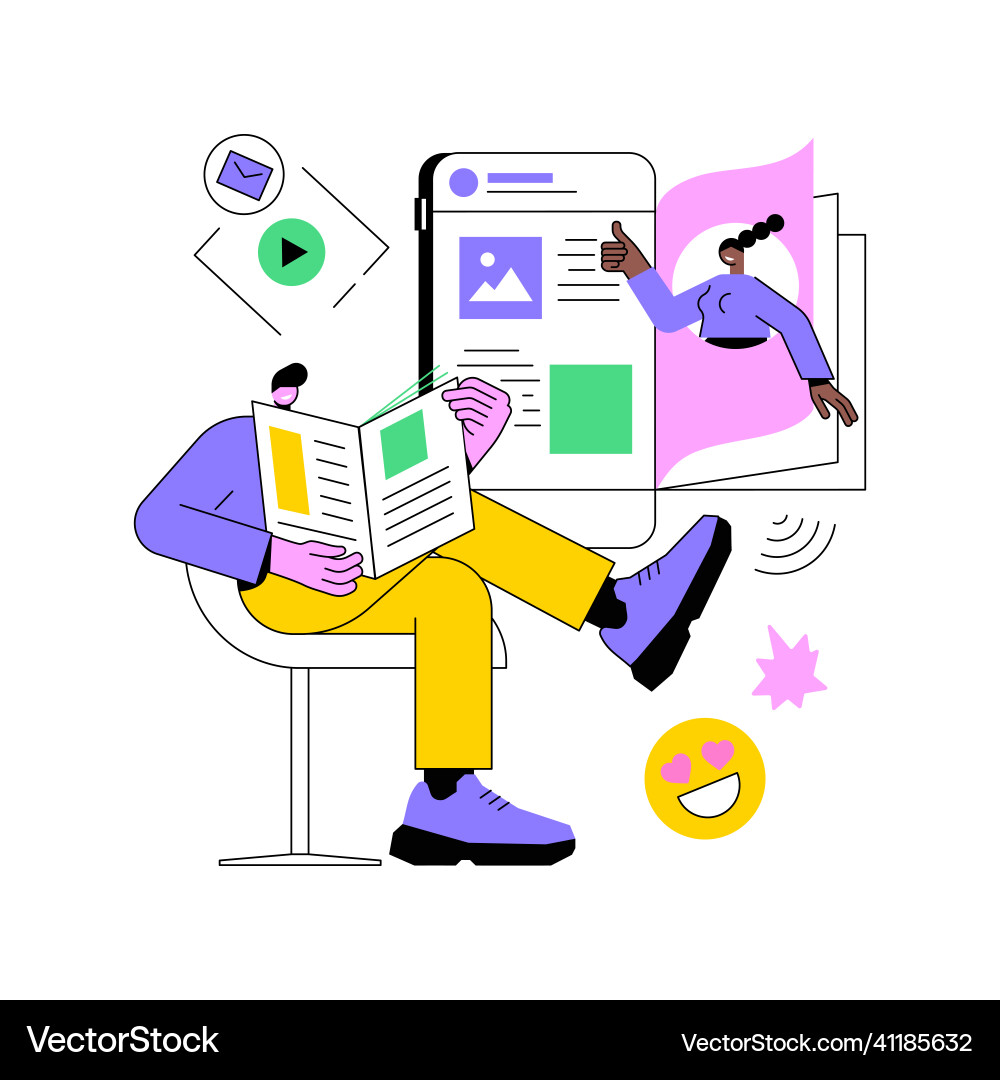 Magazine abstract concept Royalty Free Vector Image
