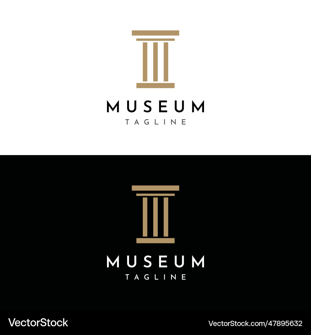 Museums museum columns museum lines museum pillar Vector Image