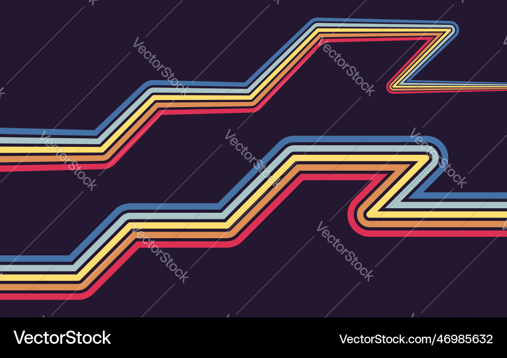 Retro vintage style stripes background poster Vector Image