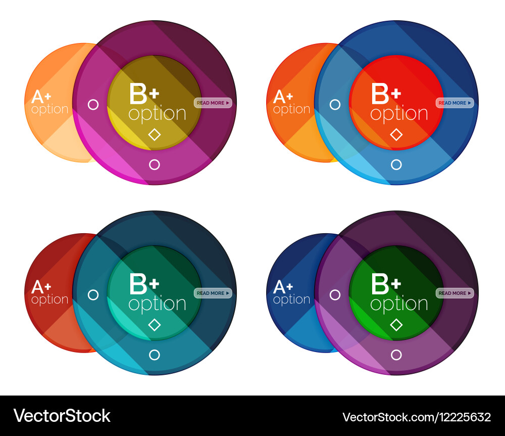 Set of round option diagram template for your data