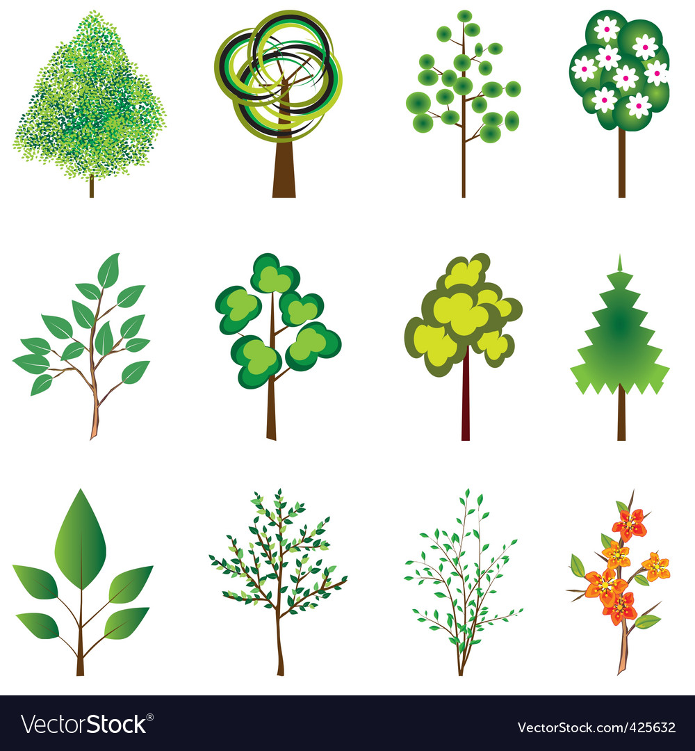 Trees Royalty Free Vector Image - VectorStock