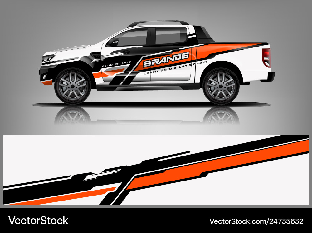 Truck wrap design wrap sticker and decal design Vector Image