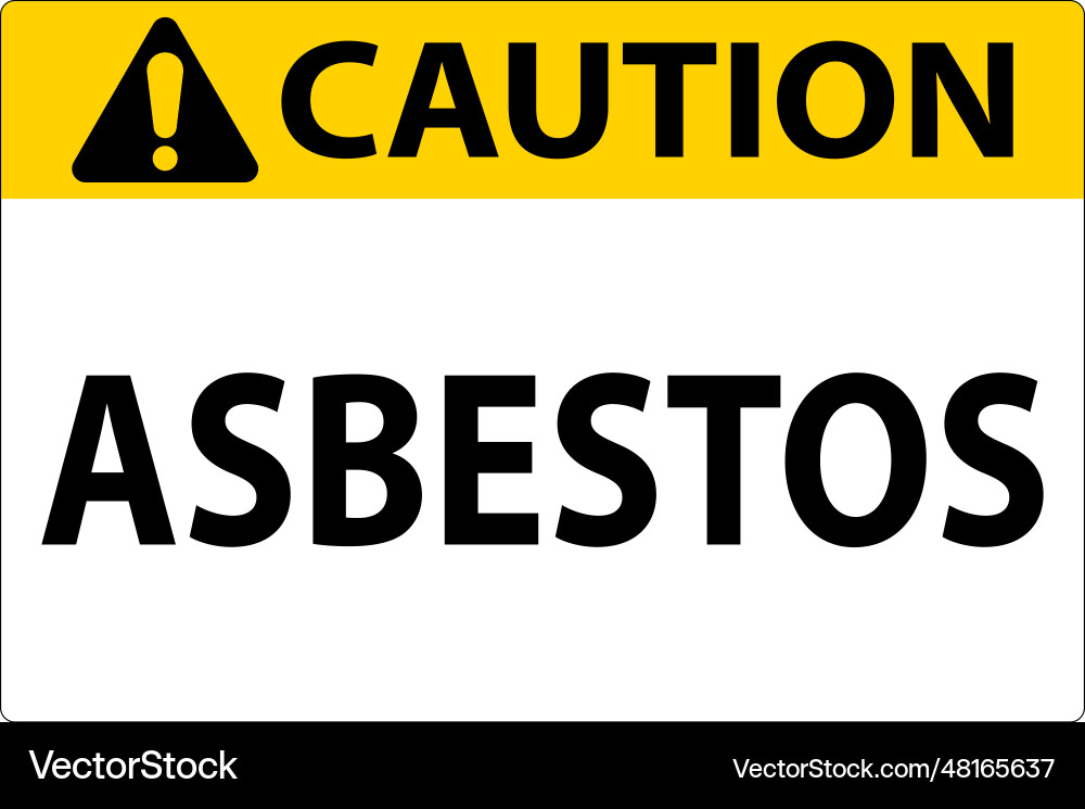 Asbestos caution signs asbestos hazard area Vector Image
