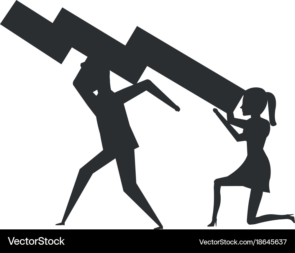 Businesspeople with statistic arrow avatars Vector Image