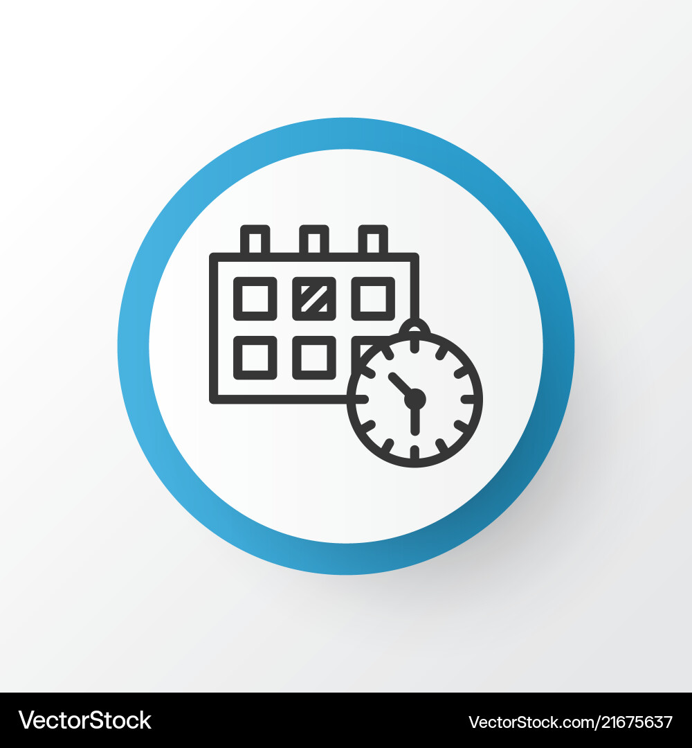 Calendar time icon symbol premium quality Vector Image