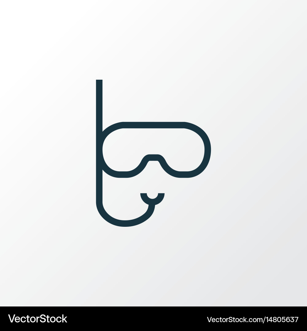 Diving mask outline symbol premium quality Vector Image
