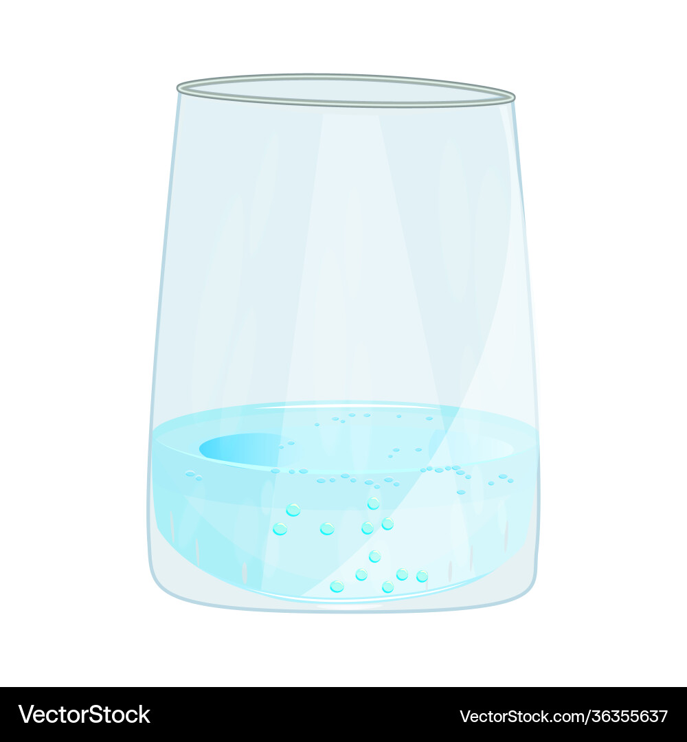 Glass with water isolated on white background Vector Image