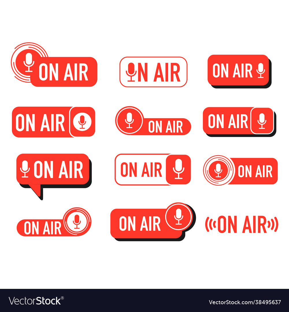 Live Streaming Button Royalty Free Vector Image