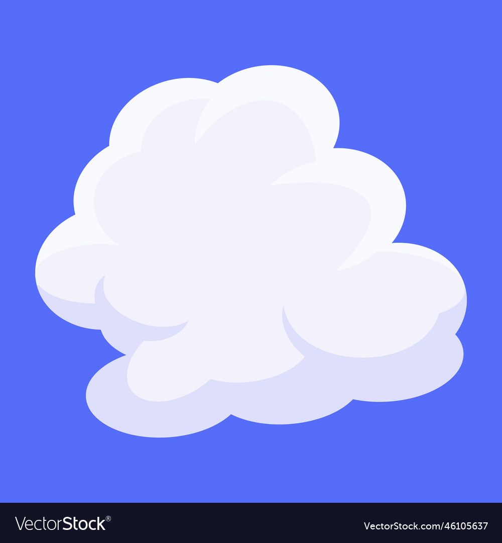 Puffy cloud Royalty Free Vector Image - VectorStock