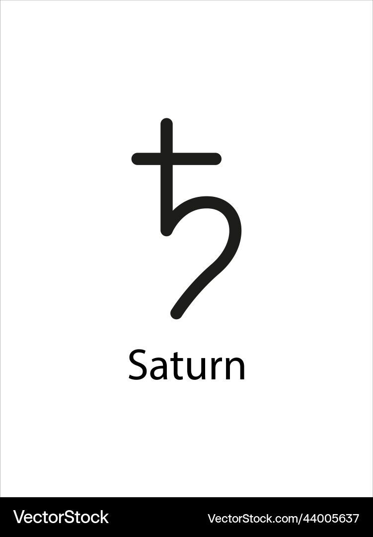 Saturn symbol of planets Royalty Free Vector Image