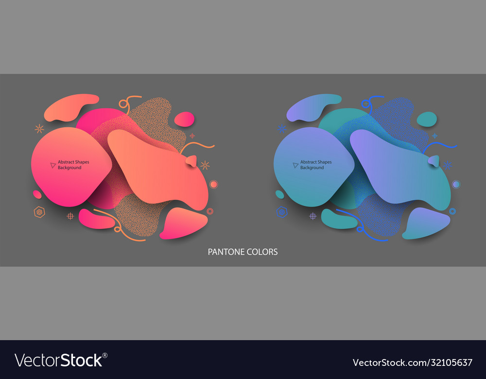 Unique decorative graphic elements abstract shape Vector Image