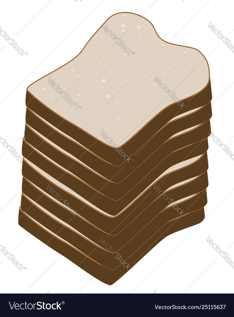 White bread Royalty Free Vector Image - VectorStock
