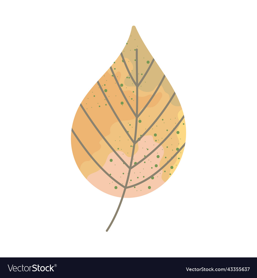 Yellow leaf icon Royalty Free Vector Image - VectorStock