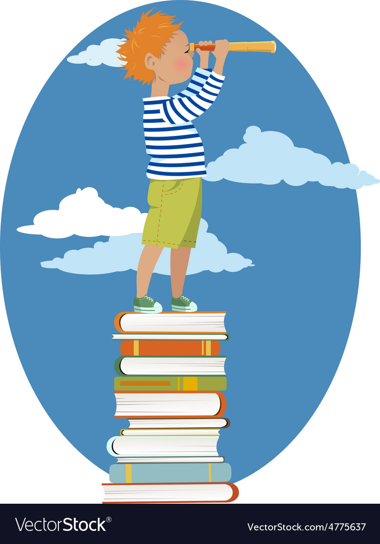 Young reader Royalty Free Vector Image - VectorStock