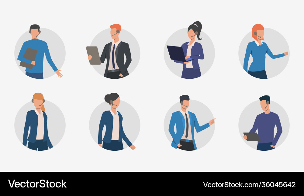 Business people making phone calls Royalty Free Vector Image