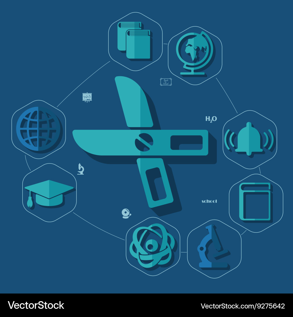 Education Flat Infographic Royalty Free Vector Image