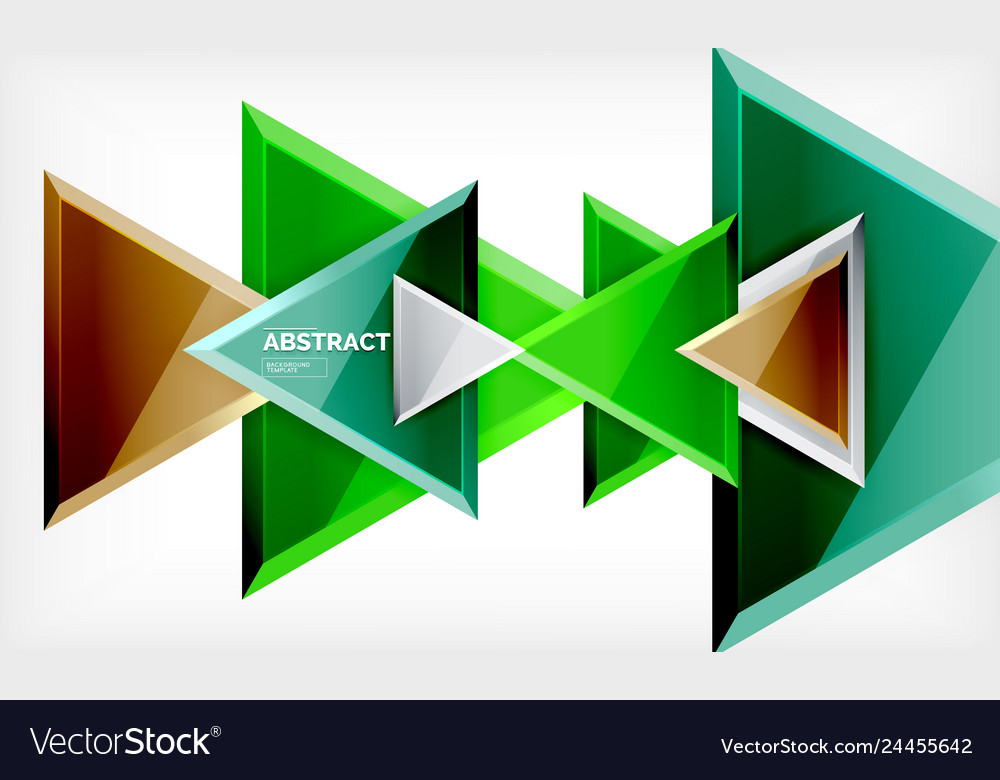 Flying triangles composition geometric background Vector Image