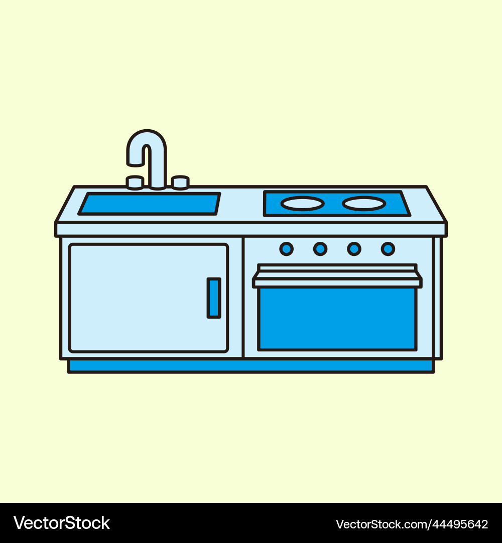 Kitchen cleaning flat icon home cleanup wiping Vector Image