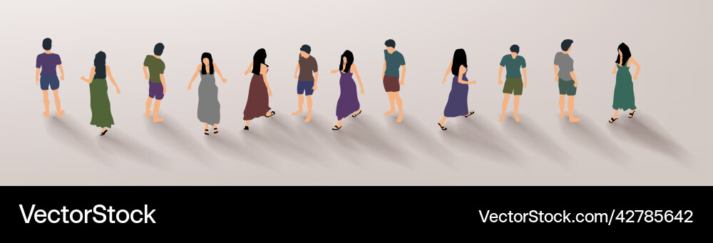 Large group of people on white background Vector Image