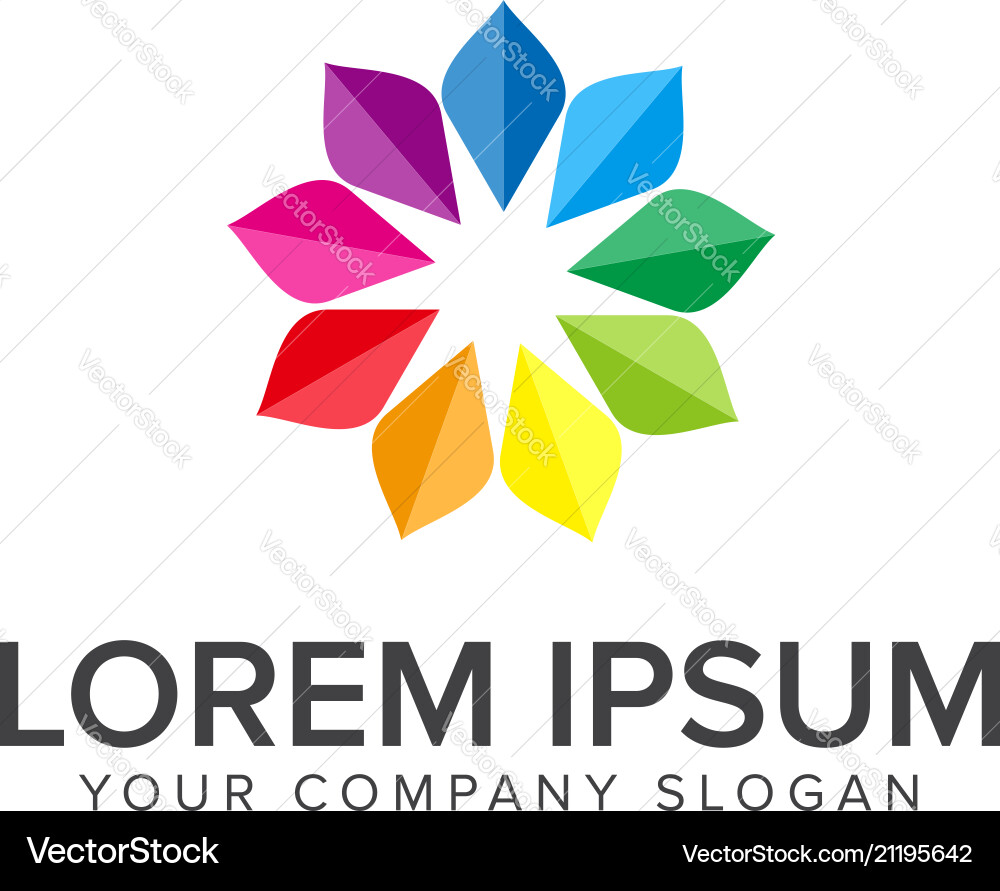 Media logo multicolor design concept template Vector Image