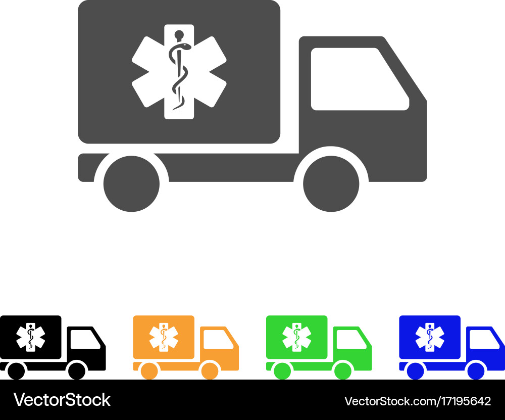 Medical delivery flat icon Royalty Free Vector Image