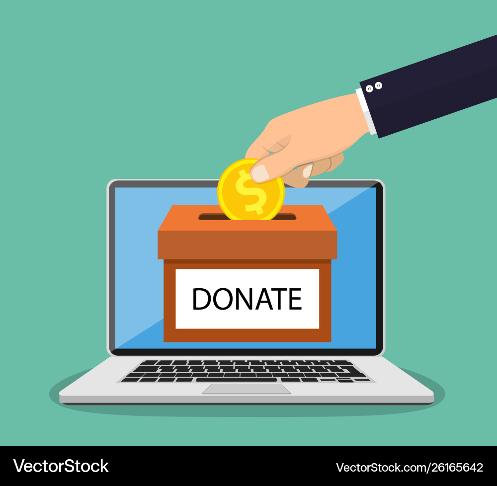 Online Donation Concept Royalty Free Vector Image